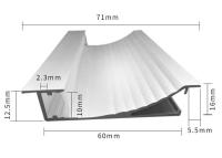 China Electrophoresis Aluminum LED Profiles Aluminium Skirting Board 80mm for sale