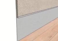 China Kitchen Brushed Aluminium Skirting Aluminum Plinth Skirting Board for sale