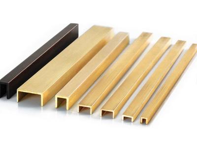 China 2.7m Brass Tile Edge Trim Tile Decoration Concor Finishing Strips Bronze Retro for sale