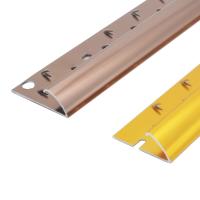China Aluminum Metal Ceramic Edge Trim Tile To Carpet Transition Strips 20mm for sale