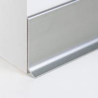 China Brushed Silver Aluminium Skirting Board 60mm For Wall Edge Protection for sale