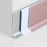 China Brushed Silver Aluminium Skirting Board 60mm For Wall Edge Protection for sale