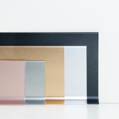 China Brushed Silver Aluminium Skirting Board 60mm For Wall Edge Protection for sale