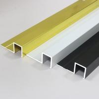 China 12mm Decorative Metal Profile Wall Ceramic Tile Outside Corner Edge Aluminium Tile Trim for sale