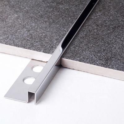 China Decorative Edging Protection Extruded Aluminum Tile Trim Profile for sale