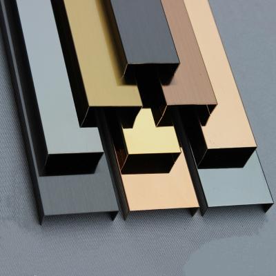 China Golden Aluminium U Channel 15mm Bathroom Tile Edge Trim Metal Tile Trim Strips for sale