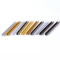 China Rose Gold Carpet Transition Ceramic 20mm Aluminium Tile Trim Round Edge U L Shape for sale