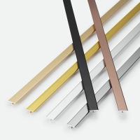 China Rose Gold Carpet Transition Ceramic 20mm Aluminium Tile Trim Round Edge U L Shape for sale