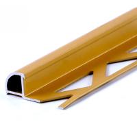 China Rose Gold Carpet Transition Ceramic 20mm Aluminium Tile Trim Round Edge U L Shape for sale