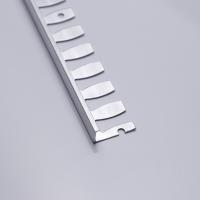 China 10mm Square Edge Metal Tile Trim Smooth Surface for sale