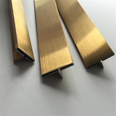 China T Stainless Steel Gold Silver Aluminium Tile Trim  8mm 10mm for sale