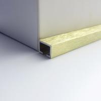 China 10MM Aluminium L Shaped Trim Brush Gold ISO9001 for sale