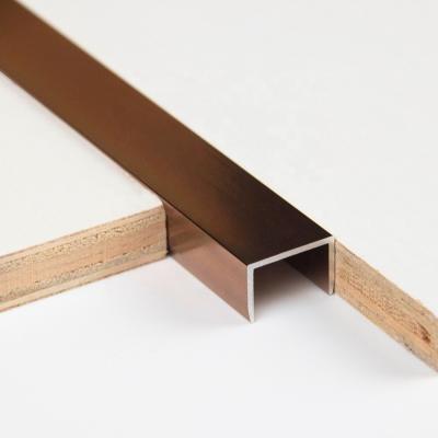 China 10MM Brush Gold Aluminium Tile Trim Decoration Polished for sale