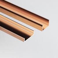 China 10MM Brush Gold Aluminium Tile Trim Decoration Polished for sale