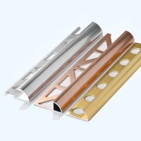 China Brush Gold 10mm Chrome Round Edge Tile Trim Decoration for sale