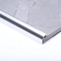 China Bathroom Ceramic U Channel Round Aluminium Tile Trim 1.8m for sale