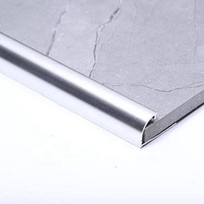 China Bathroom Ceramic U Channel Round Aluminium Tile Trim 1.8m for sale