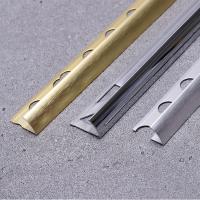 China Bathroom Ceramic U Channel Round Aluminium Tile Trim 1.8m for sale