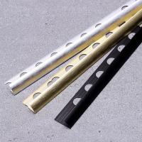 China Bathroom Ceramic U Channel Round Aluminium Tile Trim 1.8m for sale
