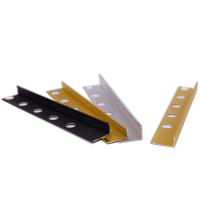 China L Shape Brass Tile Trim 3.0m Ceramic Corner Edge Protector Transition Strip for sale