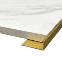 China L Shape Brass Tile Trim 3.0m Ceramic Corner Edge Protector Transition Strip for sale