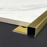 China L Shape Brass Tile Trim 3.0m Ceramic Corner Edge Protector Transition Strip for sale
