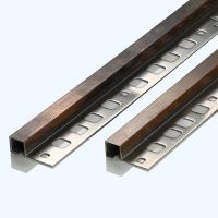 China Wall Floor Decoration 8mm Brass Tile Trim Easy Installation U Shape Copper Tile Trim for sale