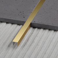 China Wall Floor Decoration 8mm Brass Tile Trim Easy Installation U Shape Copper Tile Trim for sale