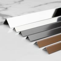 China 201 304 Brushed Titanium Black Coated L Shape Stainless Steel Transition Strip Flooring for sale