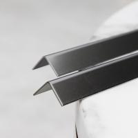 China 201 304 Brushed Titanium Black Coated L Shape Stainless Steel Transition Strip Flooring for sale