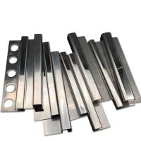 China Tile Transition Strip Square Shape Brushed Stainless Steel Tile Trim 10mm for sale