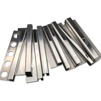China Tile Transition Strip Square Shape Brushed Stainless Steel Tile Trim 10mm for sale