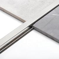 China 6mm Silver Wall Floor Plywood Aluminum Stainless Steel Transition Strip U Shaped for sale