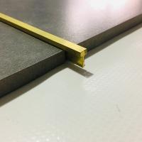 China Brass Metal Transition Strip Brass Tile Trim 10mm Mirror Polished for sale
