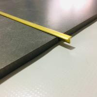 China Brass Metal Transition Strip Brass Tile Trim 10mm Mirror Polished for sale