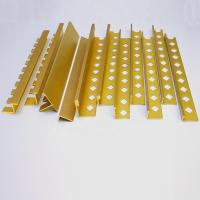 China Ceramic Brass Transition Strip Decorative Brass Tile Trim for sale