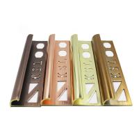 China Corrosion Resistant Durable Brass Transition Strip Quarter Round Edge Tile Trim for sale