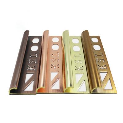 China Corrosion Resistant Durable Brass Transition Strip Quarter Round Edge Tile Trim for sale
