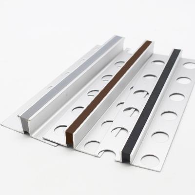 China Ceramic Flooring Aluminum Extrusion Tile Movement Joint Wood Floor And Tile Trim for sale