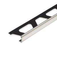 China Curving Corner Tile Profile Silver Stainless Steel Tile Trim 10mm Round Shape for sale