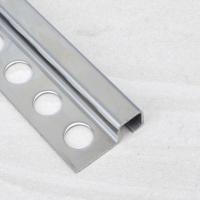China Curving Corner Tile Profile Silver Stainless Steel Tile Trim 10mm Round Shape for sale