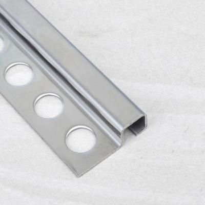 China Curving Corner Tile Profile Silver Stainless Steel Tile Trim 10mm Round Shape for sale