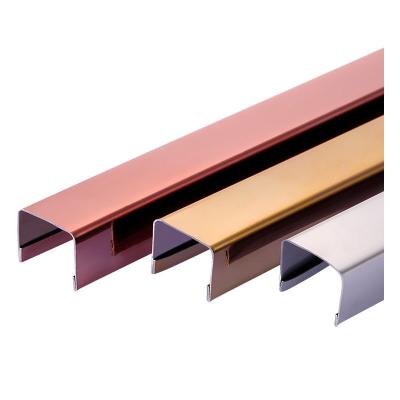 China U Shape Stainless Steel Tile Trim For Wall And Ceiling Decoration for sale