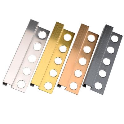 China Ceramic Corner Aluminium T Channel Stainless Steel Quadrant Tile Trim 2.7m for sale