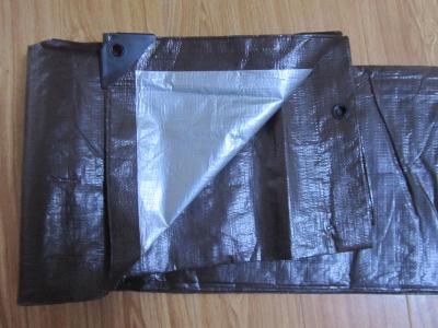 China silver/brown heavy duty tarpaulin cover waterproof log storage cover for sale