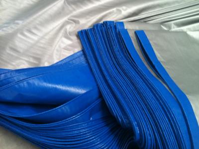 China blue/silver waterproof hdpe woven fabric for rain cover/snow cover for sale
