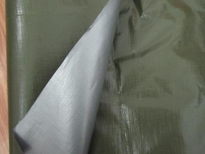 China army green and white laminated pe tarpaulin fabric for sale