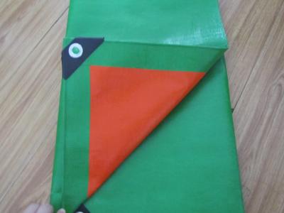 China 360gsm green/orange extra heavy duty tarpaulin for sale