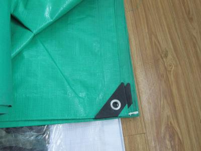 China 130gsm green waterproof tear resistant PE tarpaulin with reinforcement for sale