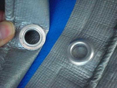 China 180gsm pe tarpaulin finish with eyelets and edge welded with rope for sale